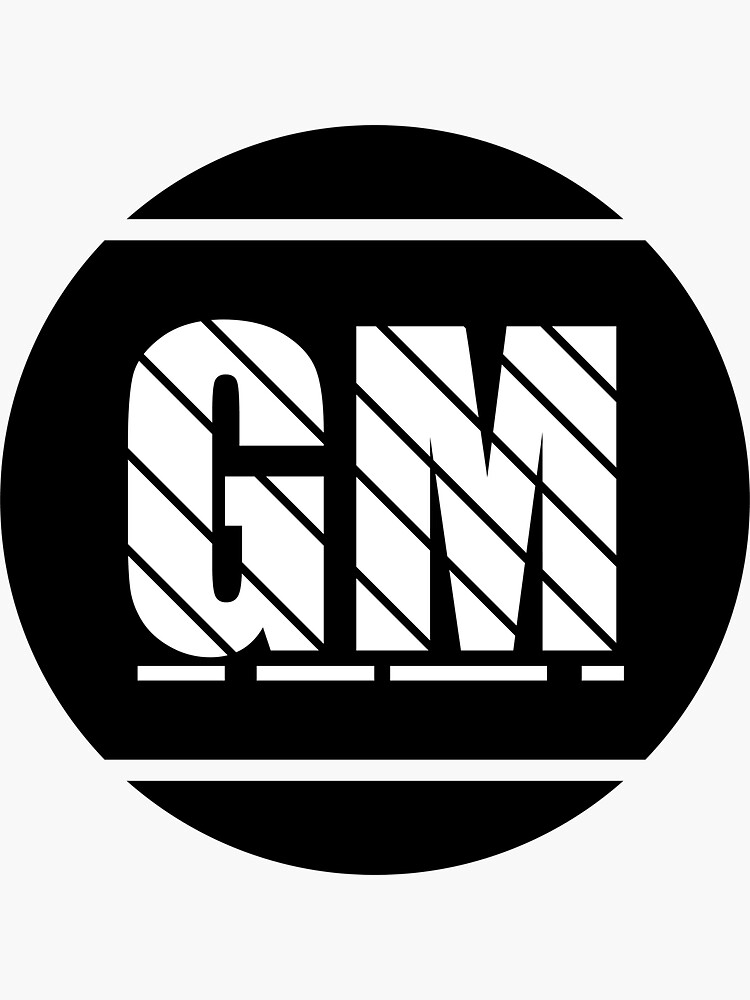 "GM sticker" Sticker by winkia555 | Redbubble
