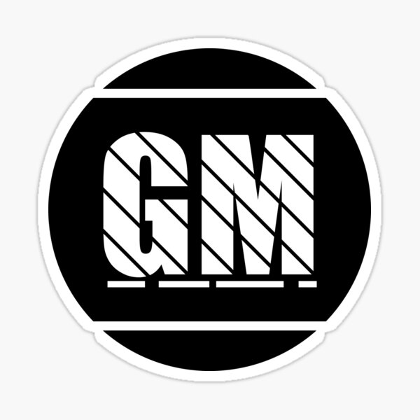 "GM sticker" Sticker by winkia555 | Redbubble