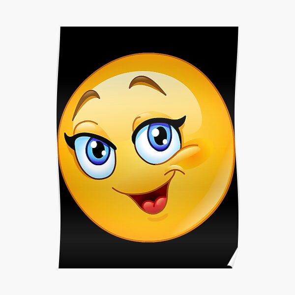 "Happy Female Emoji " Poster for Sale by EavenCoke | Redbubble