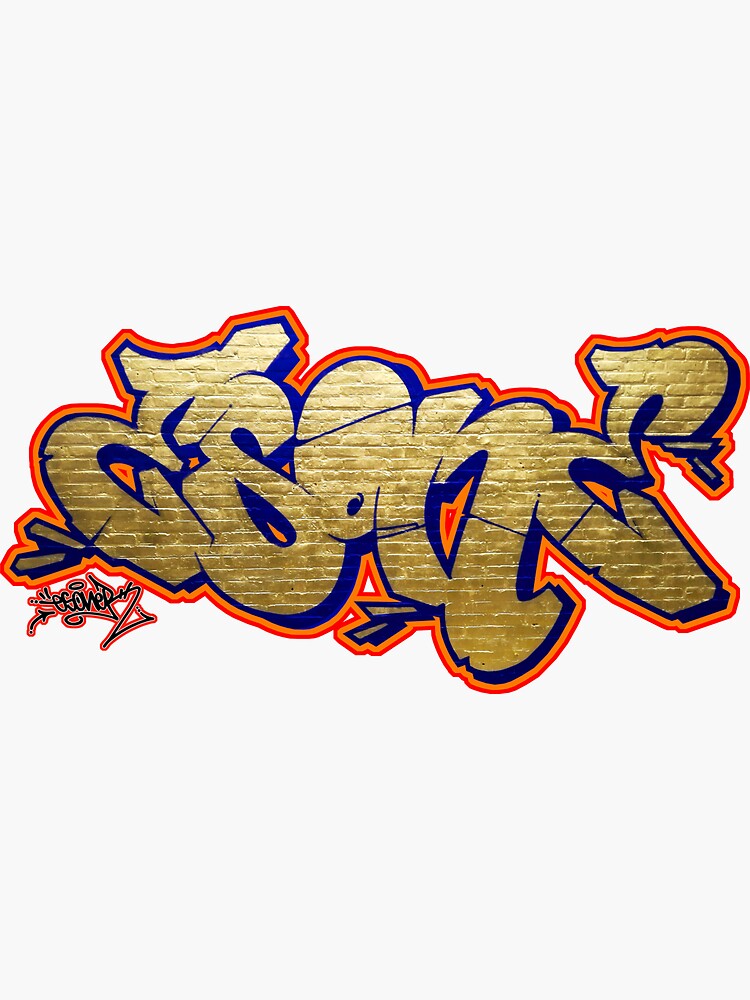 "GOLD ESONE URBAN GRAFFITI STREET STYLE " Sticker for Sale by ...