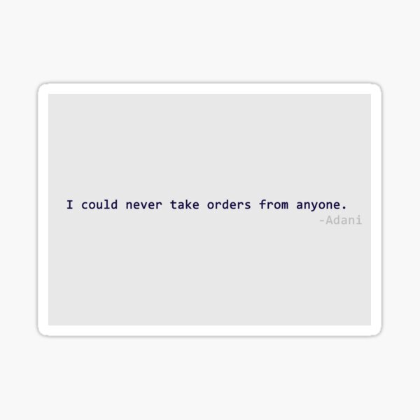 "no orders please" Sticker by jenwinbaby | Redbubble