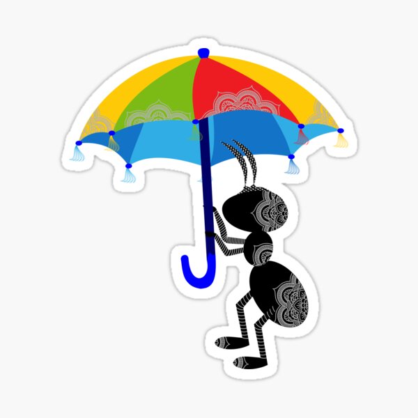 "Single monsoon mandala ant- bright color-meetdepictions" Sticker for ...
