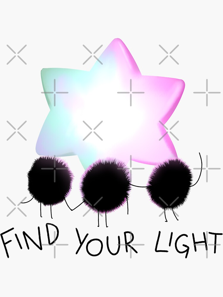 "Find Your Light" Sticker for Sale by umneni | Redbubble