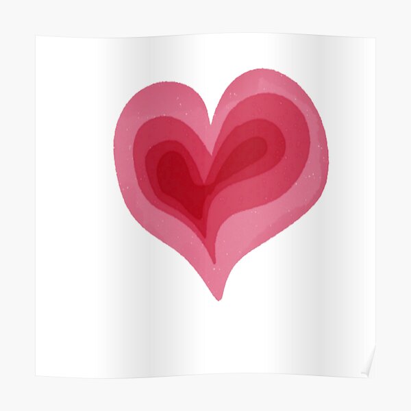 "Boom Boom Pink Heart" Poster by minicreative | Redbubble