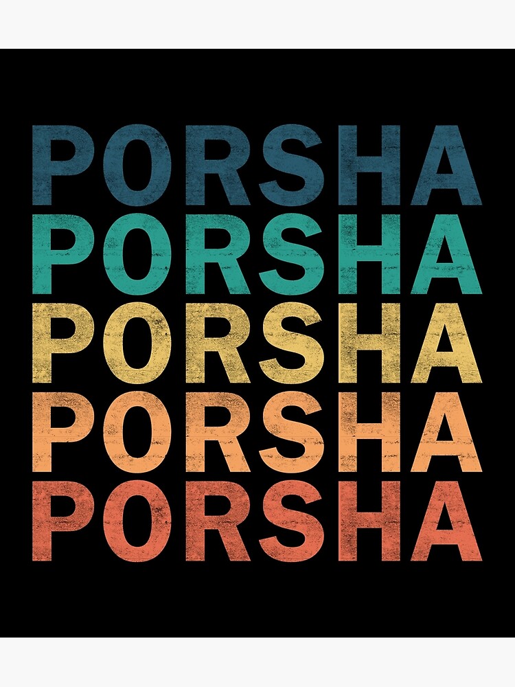 Póster «Camiseta con nombre de Porsha - Porsha Vintage Retro Camiseta ...
