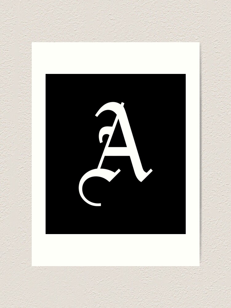 "Letter A Medieval Costume Gothic Middle Ages Fancy Monogram" Art Print ...