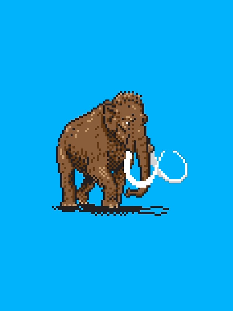 "Prehistoric Pixels - Mammoth" by SevenHundred | Redbubble