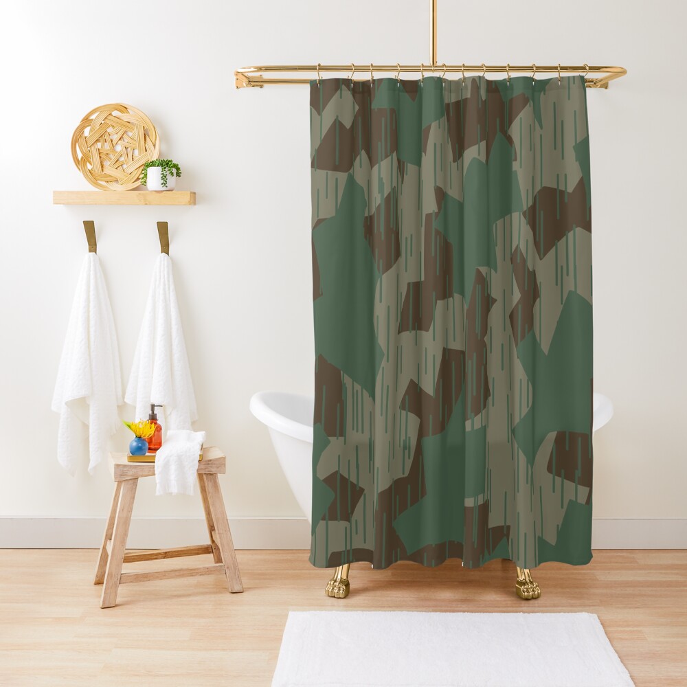 World War 2 German Camouflage. Splittermuster. | Shower Curtain
