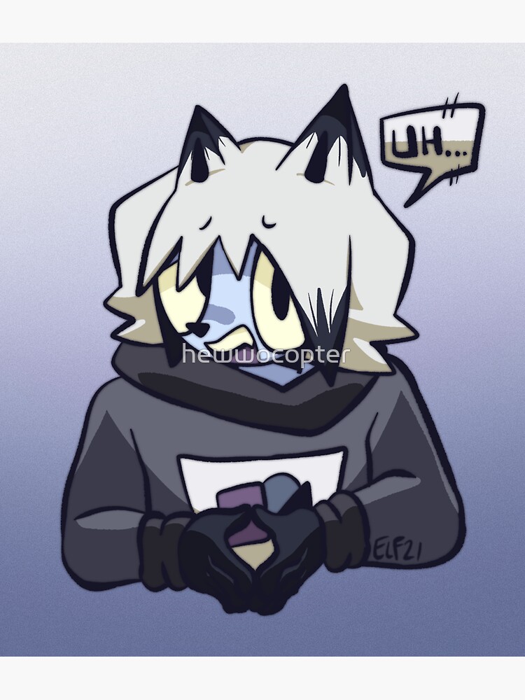 "Poly Saying Uh" Sticker for Sale by hewwocopter | Redbubble