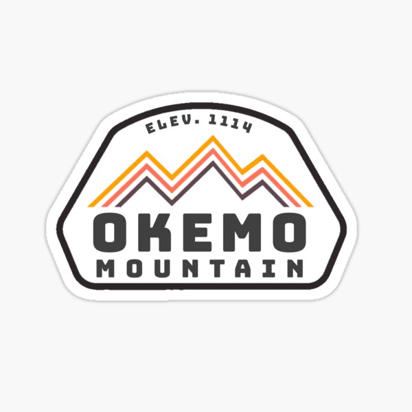 "Okemo Mountain Vermont Vintage Retro Hiking, Snowboarding Adventure Skiing Mountain" Sticker ...
