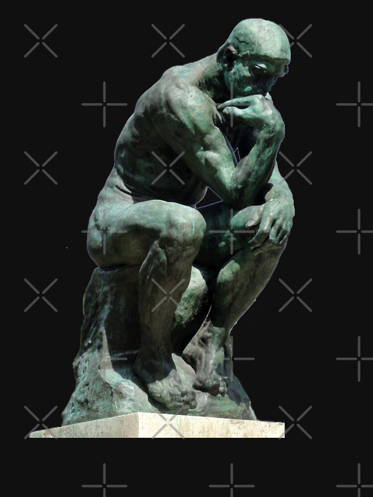 Auguste Rodin - The Thinker, Thinking Man Statue Kid Pullover Hoodie ...