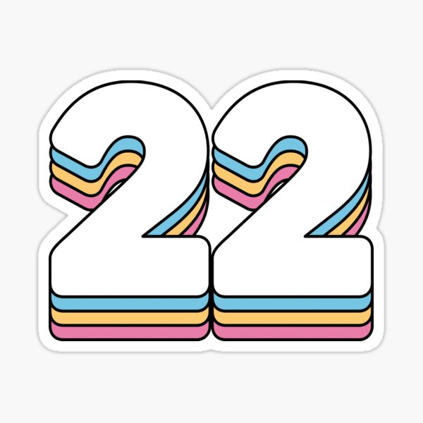 "22 number" Sticker for Sale by HanakiArt | Redbubble