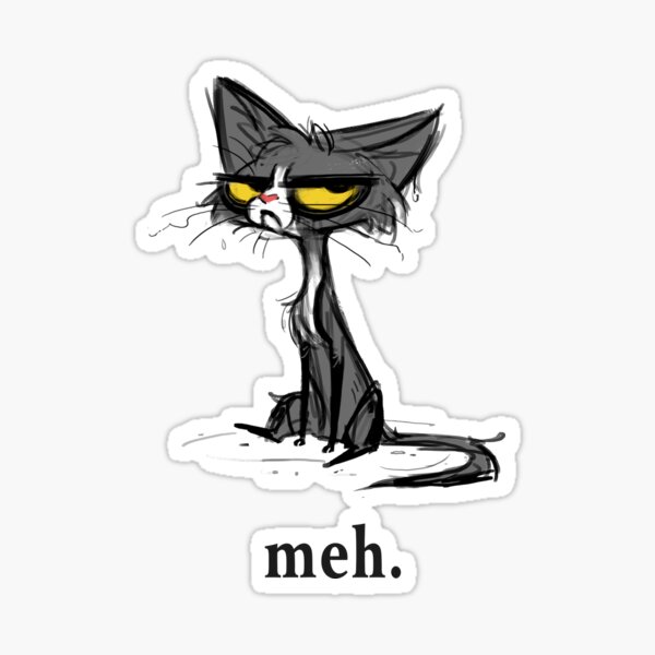 "Funny Meh Cat For Cat lovers" Sticker for Sale by loyaltjemranvx ...