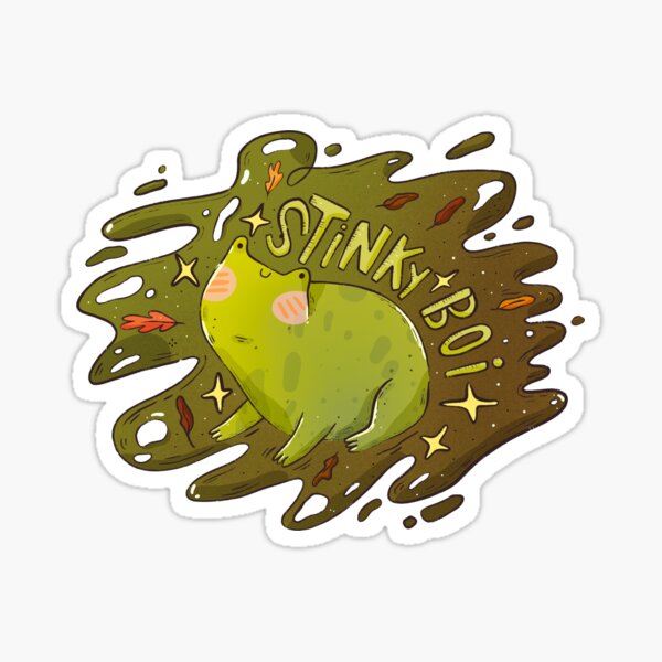 "Stinky Boi Frog" Sticker for Sale by aileenswansen | Redbubble