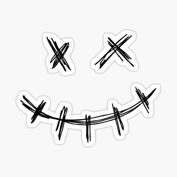 "Stitches smiley" Sticker by ThielTees | Redbubble