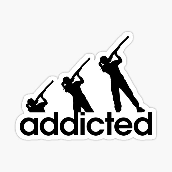 "Sporting clay addicted, addicted Sporting clay" Sticker for Sale by ...