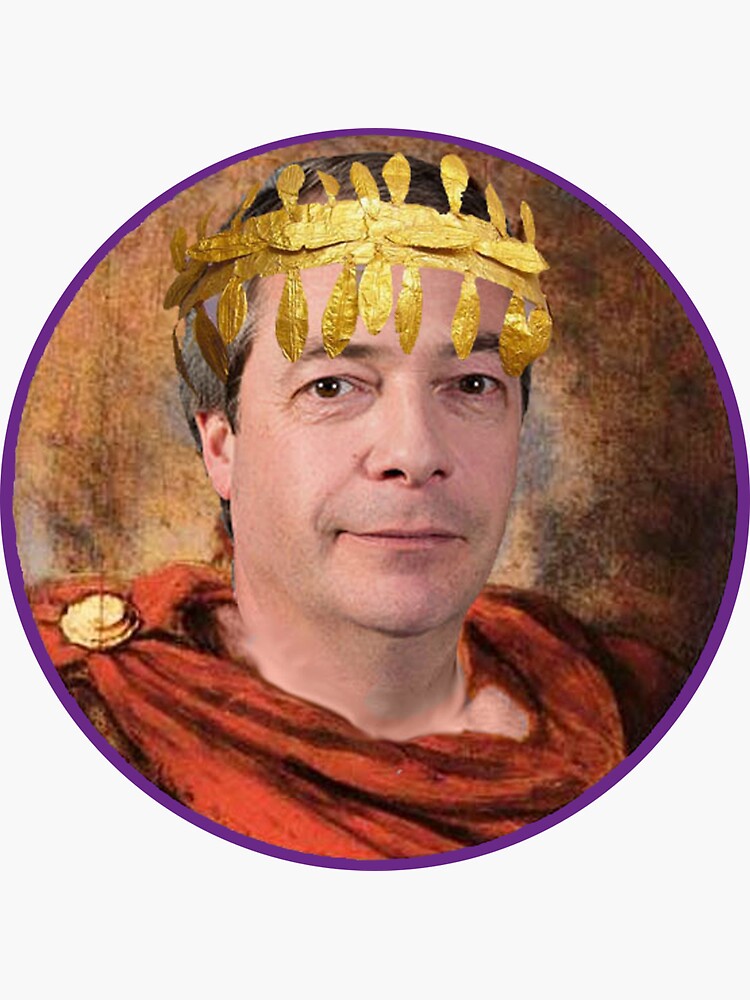 "Emperor Nigel Farage" Sticker by Frogpen | Redbubble
