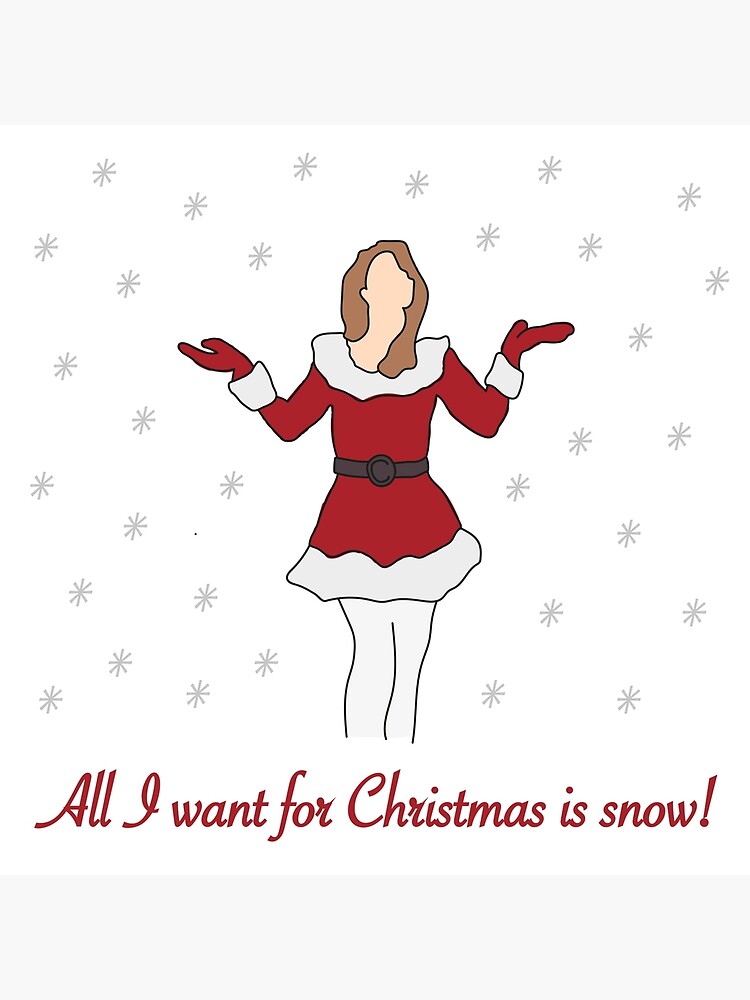 Mariah Carey All I Want For Christmas Is Snow Greeting Card sold by ...