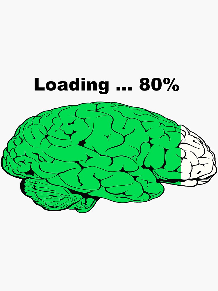 "Loading...80%" Sticker for Sale by alex-abelsan | Redbubble