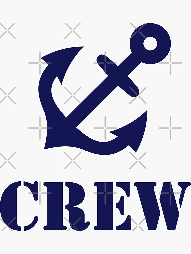 "Crew (Anchor / Crew Complement / Navy)" Sticker for Sale by MrFaulbaum ...