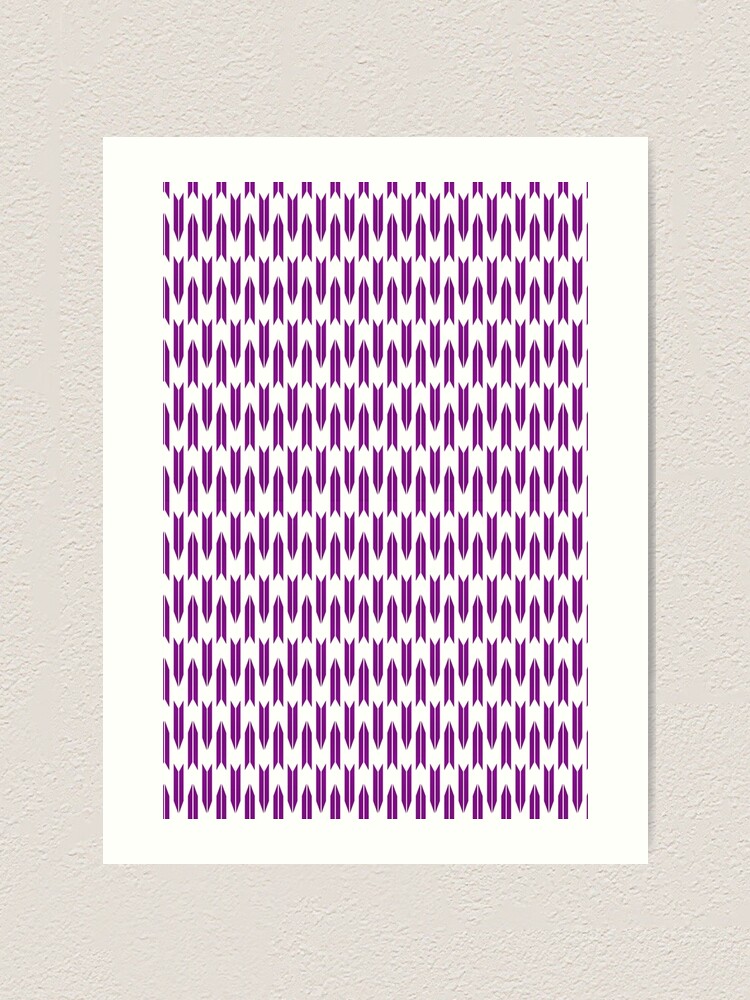 "Japanese Pattern WAGARA of Yagasuri Arrow Feathers Purple Color Design ...