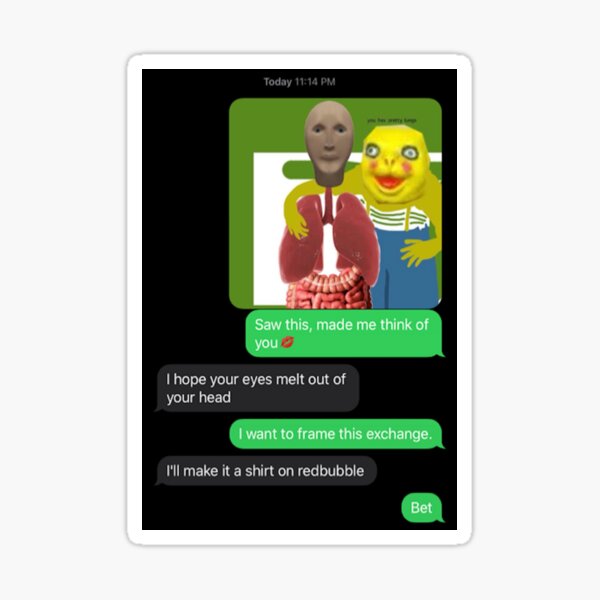 "cursed image" Sticker by mattyanne | Redbubble