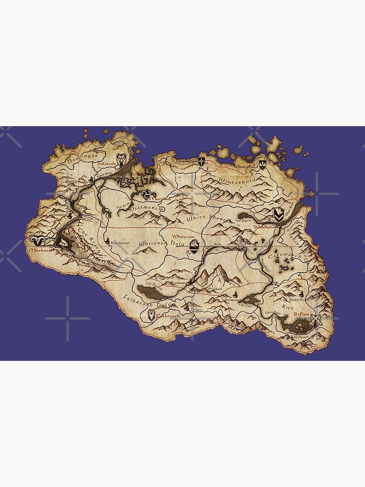 Map of Skyrim Premium Matte Vertical Poster sold by Jeremy Smith | SKU ...