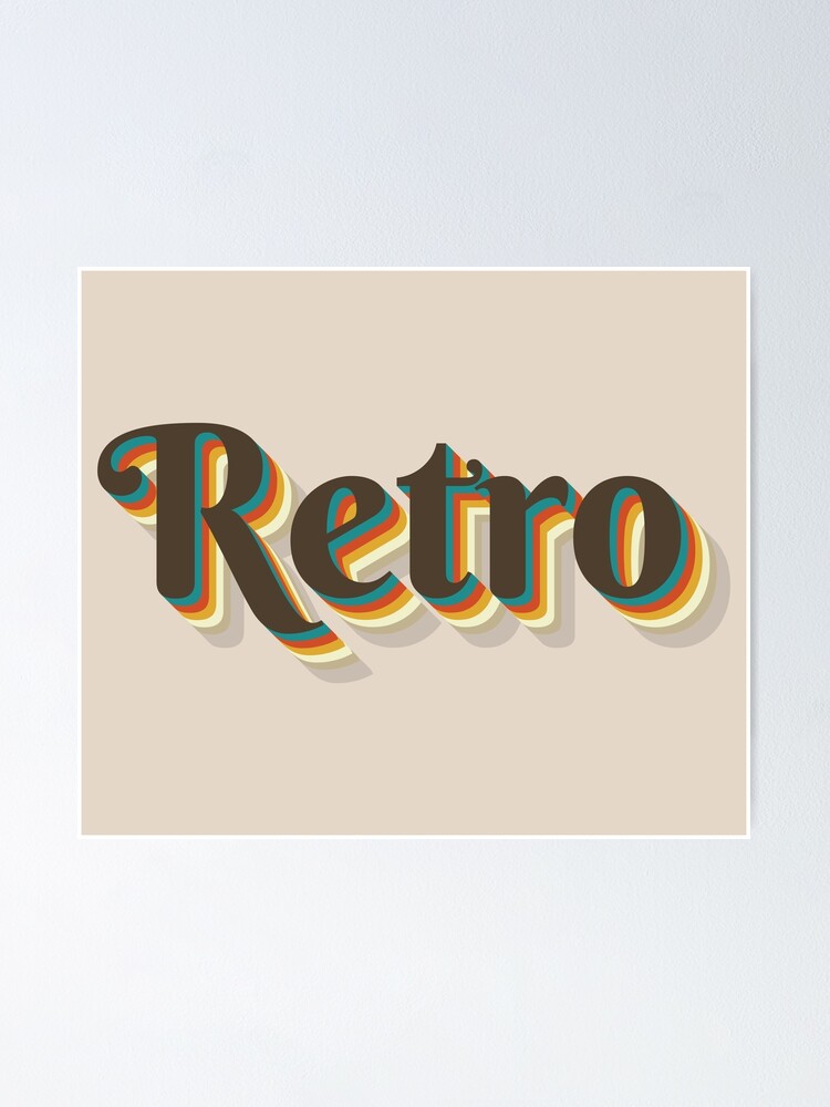 "Retro Text" Poster for Sale by dass-art | Redbubble