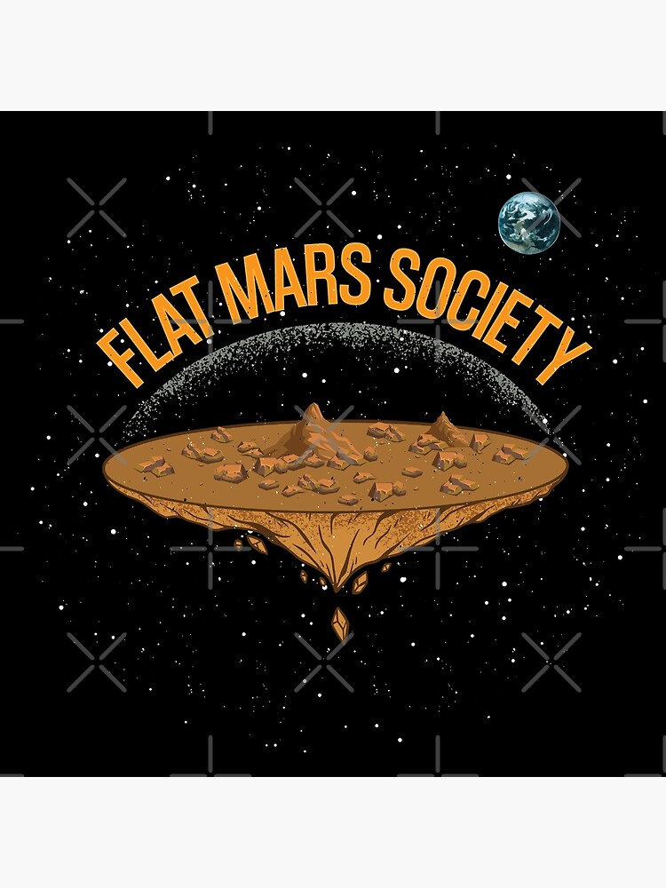 "Flat Mars Society | Funny Space Illustration" Poster for Sale by ...