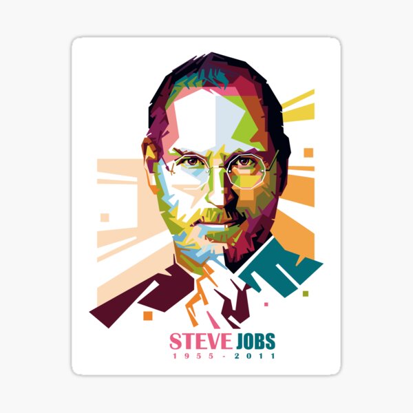 "Steve Jobs" Sticker for Sale by Indrarisky | Redbubble