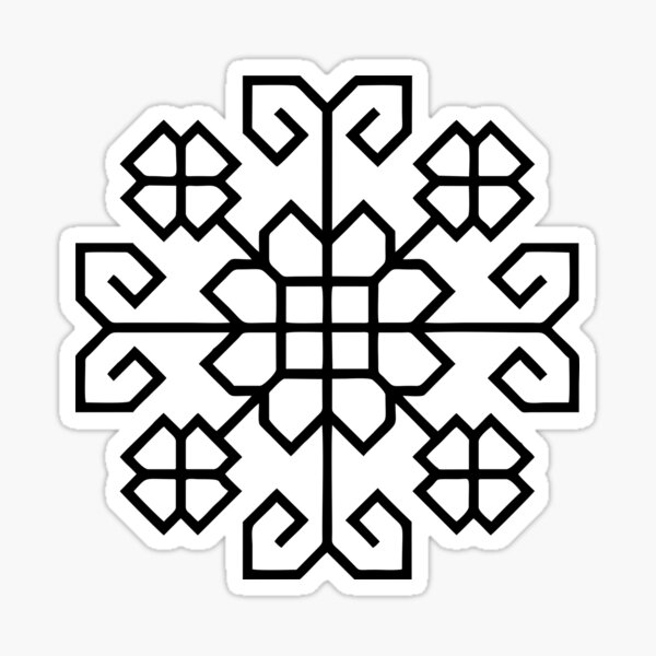 Black Latvian symbol for success Laimas Skujina Premium decorative ...