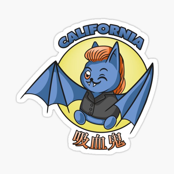 "California Vampire" Sticker for Sale by SweetKawaiiArt | Redbubble