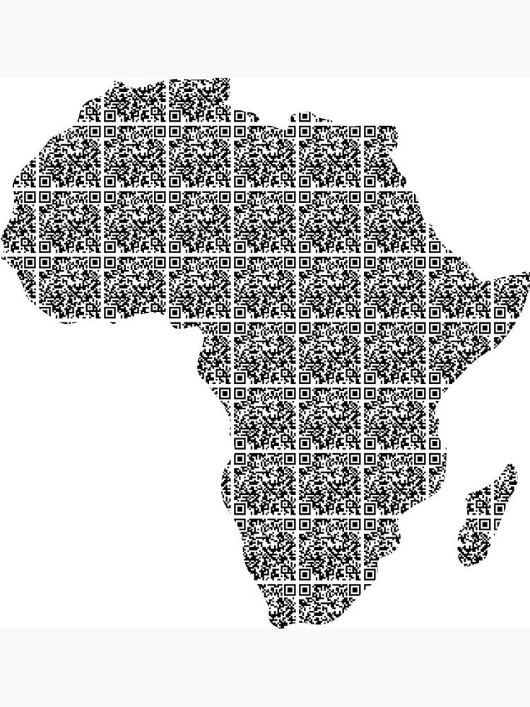 "Africa QR Code (Black)" Poster for Sale by ThomBlue | Redbubble