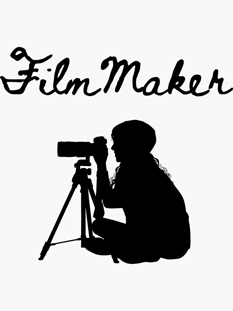 "filmmaker" Sticker for Sale by CrossyInk | Redbubble