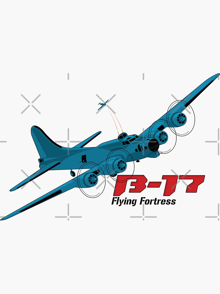 "B17 Flying Fortress" Sticker for Sale by LazyBuffalo | Redbubble
