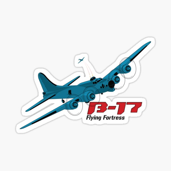 "B17 Flying Fortress" Sticker for Sale by LazyBuffalo | Redbubble