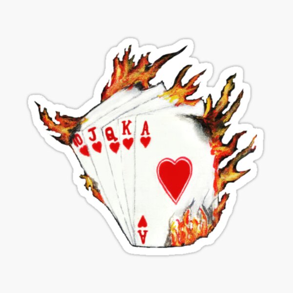 "Royal Flush" Sticker for Sale by Kritikabhan | Redbubble