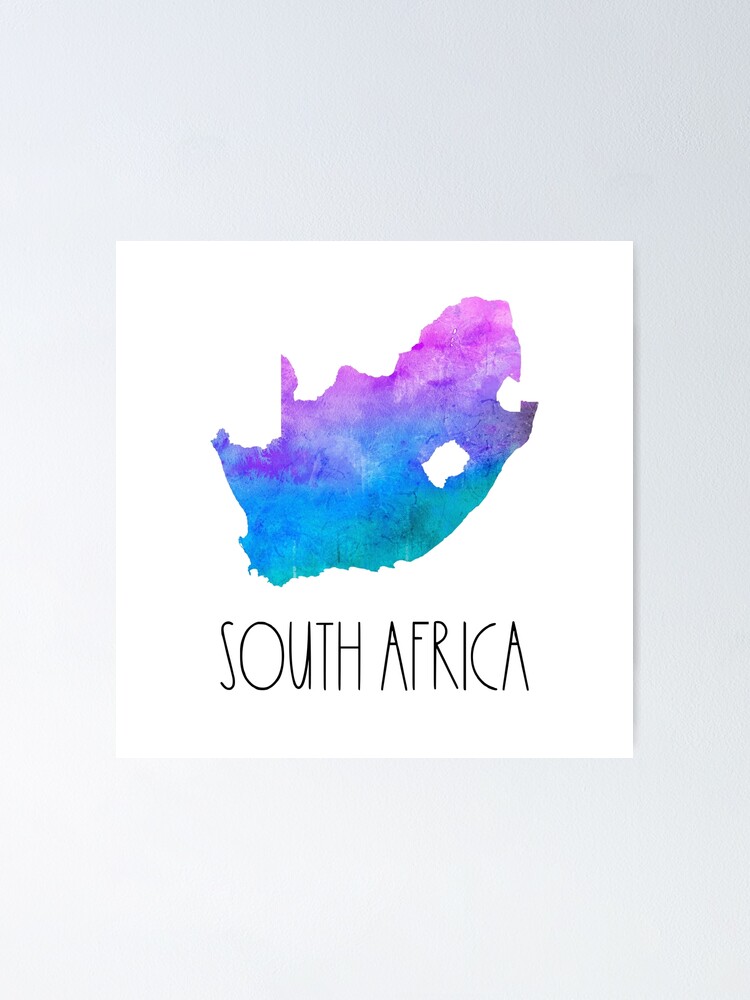 "South Africa Watercolor Map - South African" Poster for Sale by ...