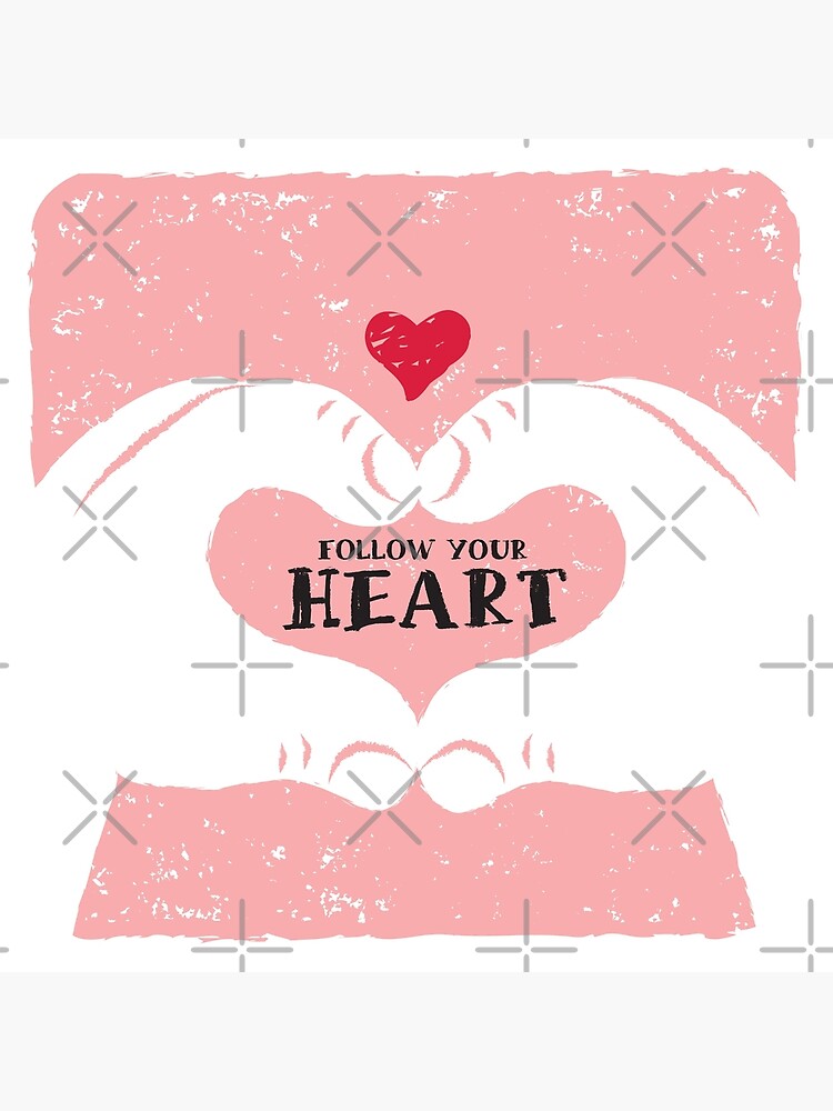 Lámina artística «Cita de motivación 'Sigue a tu corazón' con la ...