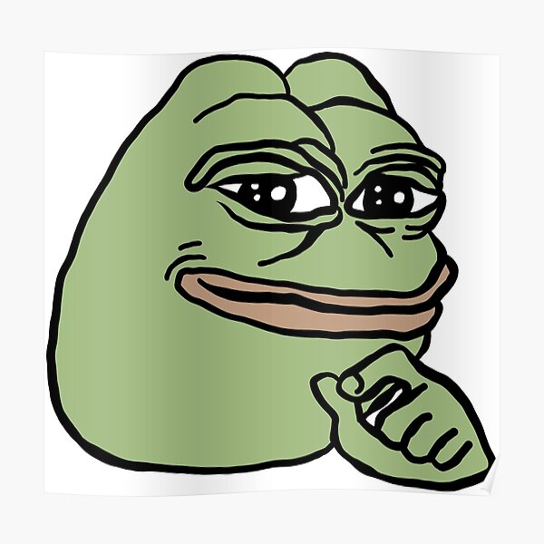 "RARE PEPE Smug Pepe" Poster by Konpoonti | Redbubble