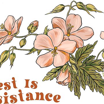 "Rest Is Resistance" Sticker for Sale by fabfeminist | Redbubble