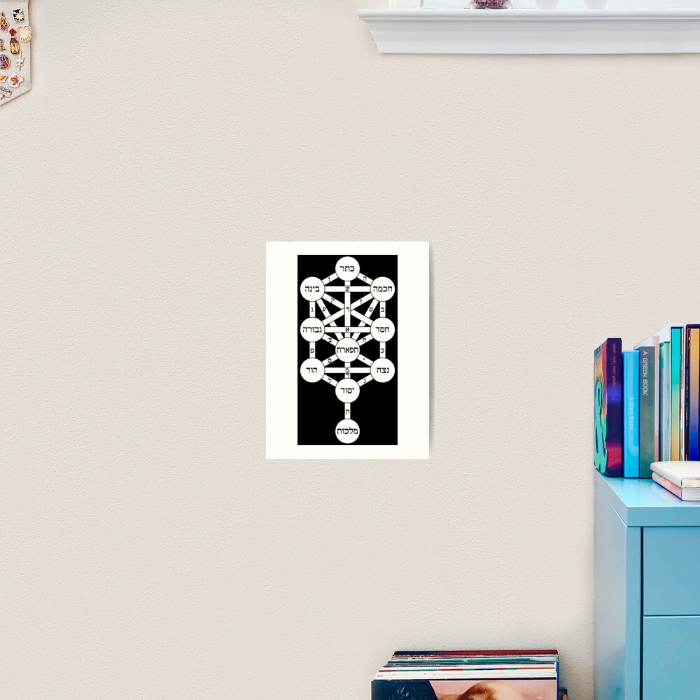 "Tree of Life Kabbalah Bahir Hebrew" Art Print by signsandsymbols ...