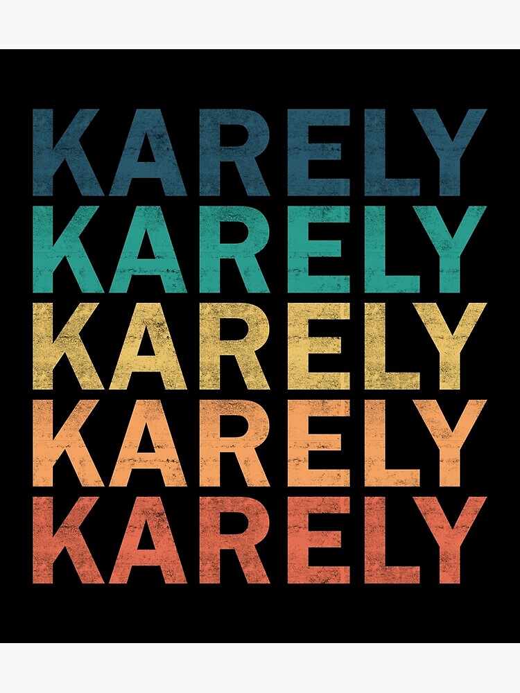 Lámina metálica «Camiseta con nombre de Karely - Camiseta con artículo ...