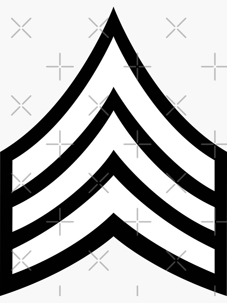 "Enlisted Rank - Sergeant" Sticker by AreaStickers | Redbubble