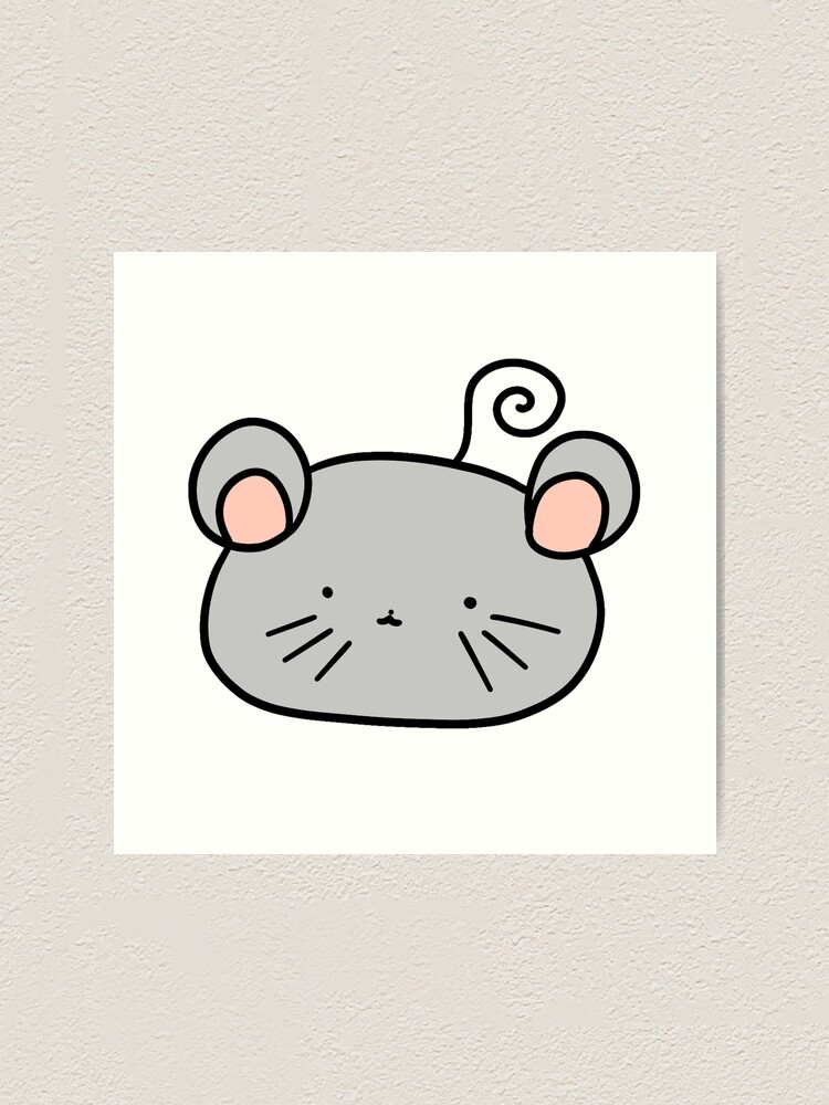 "Gray Mouse Blob" Art Print for Sale by SaradaBoru | Redbubble