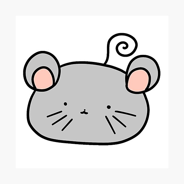 "Gray Mouse Blob" Photographic Print by SaradaBoru | Redbubble
