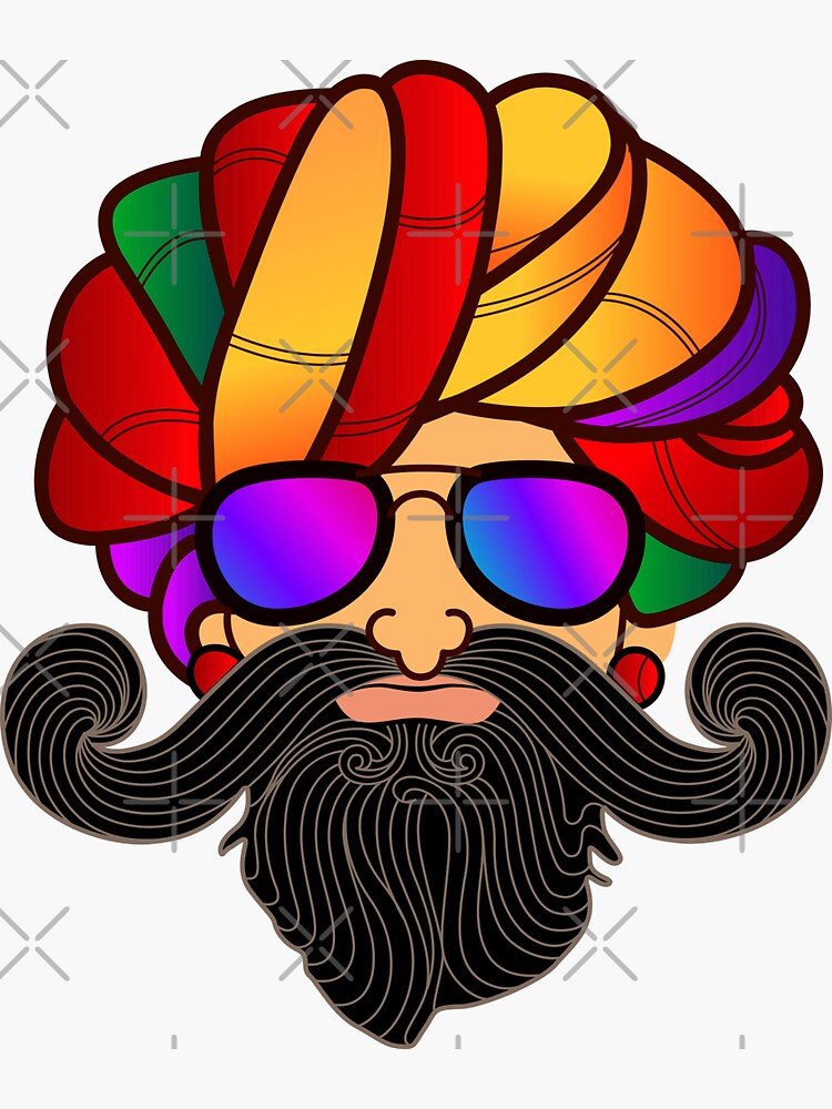 "Rajasthani man face with the stylish goggles. trendy Rajastani man ...