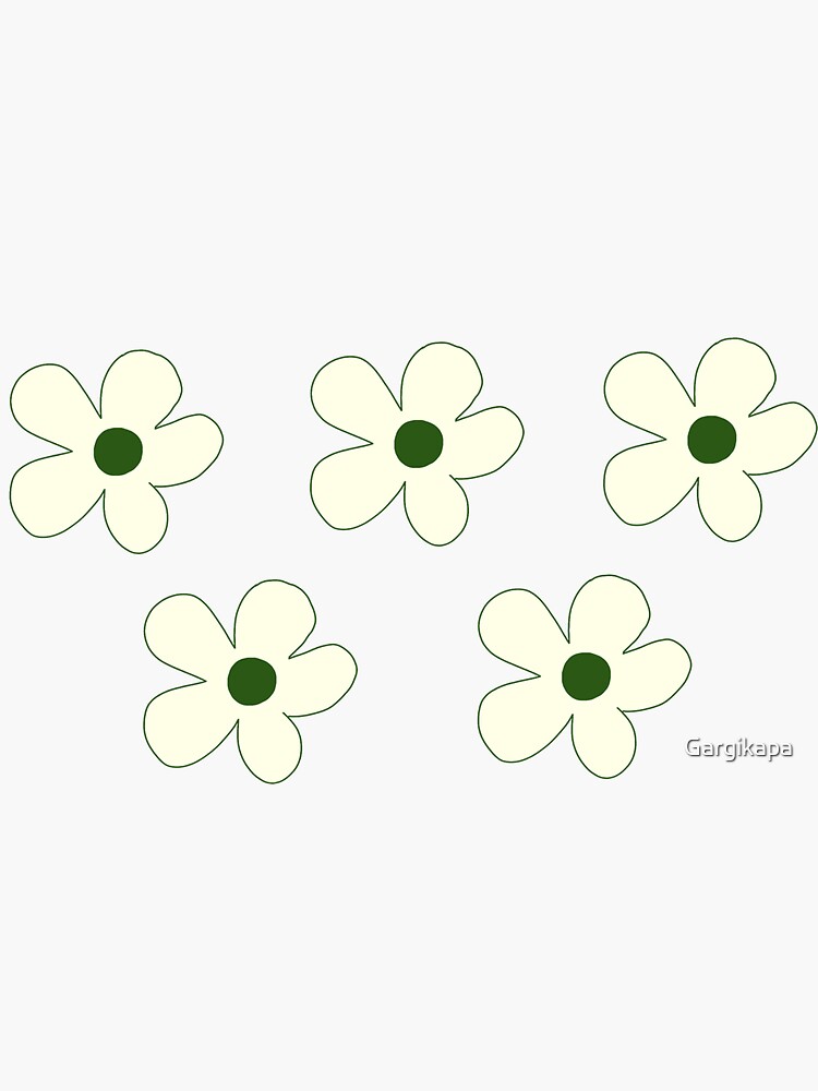 "green aesthetic flowers " Sticker for Sale by Gargikapa | Redbubble