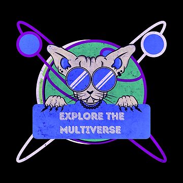 "Multiverse Cat" Sticker for Sale by SpaceArt1 | Redbubble