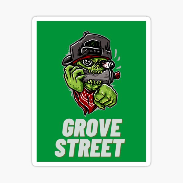 "Grove Street family " Sticker for Sale by Waelstyle99 | Redbubble